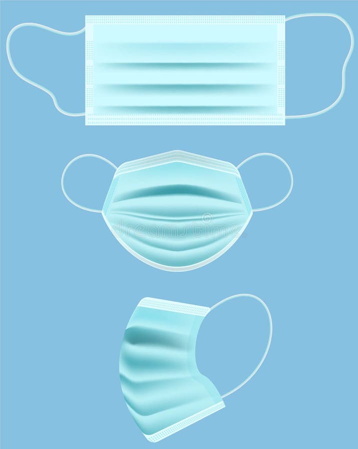 Realistic Medical Protective Mask. Stock Illustration - Illustration of ...