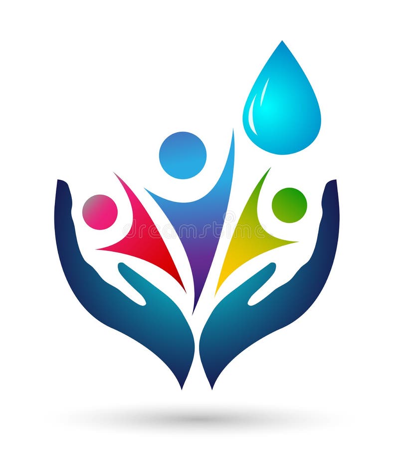 Globe Water Drop Logo Concept of Water Drop with World Save Earth ...