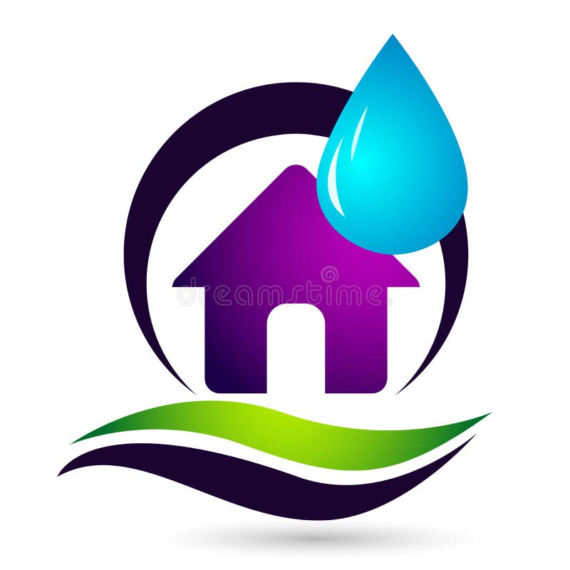 Globe Water Drop Logo Concept of Water Drop with World Save Earth ...