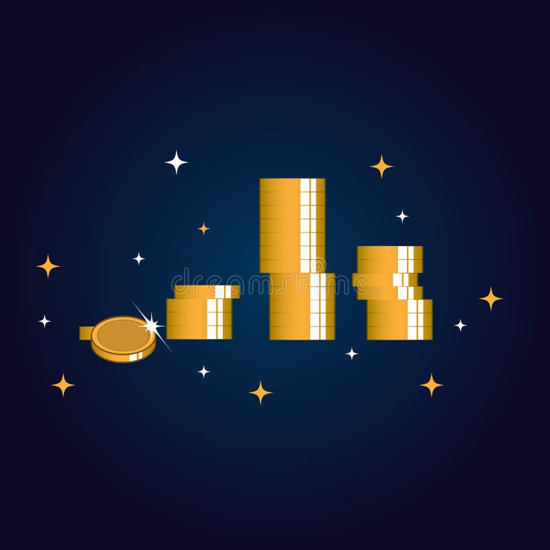 Much Money. Coins. Vector Illustration Stock Vector - Illustration of ...