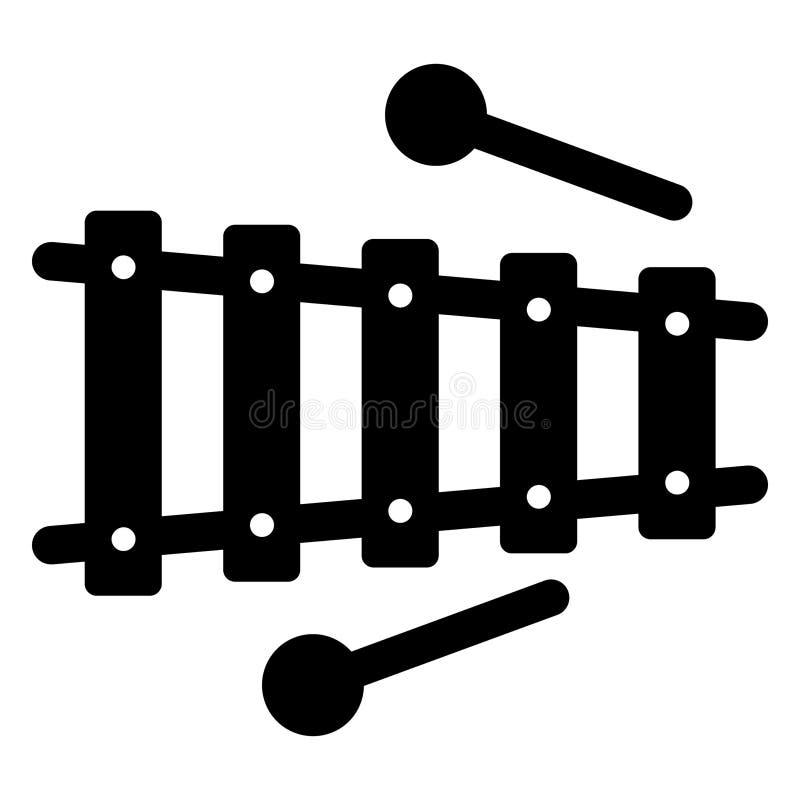 Balafone, Mallets Line Style Vector Icon Which Can Easily Modify or ...