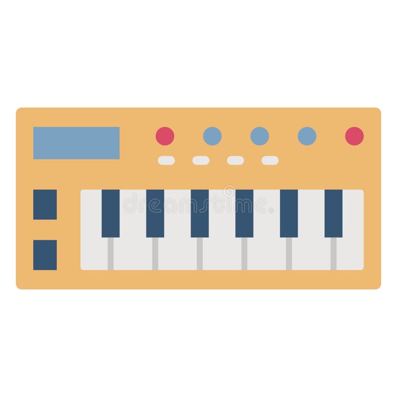 Keyboard Instrument Isolated Vector Icon Fully Editable Stock Vector ...