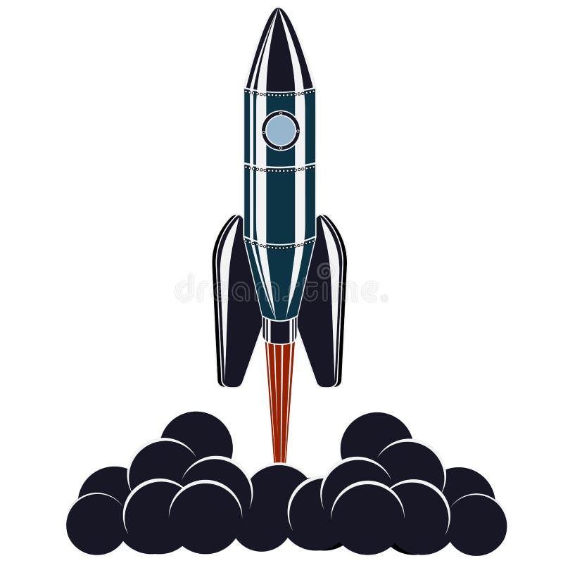 Rocket. Missile Launch. Vector Illustration Stock Illustration ...