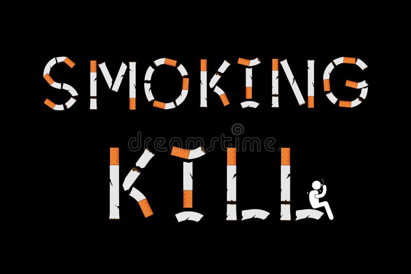 Smoking Kill Sign with Cutting Cigarettes Stock Vector - Illustration ...