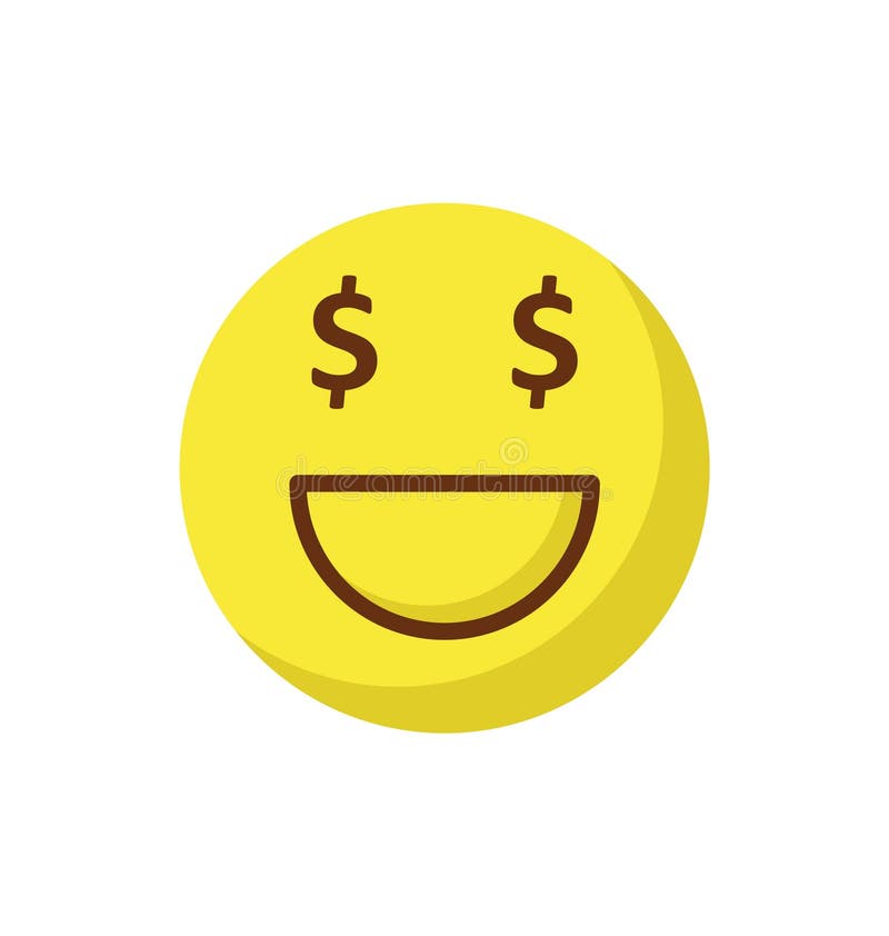 Dollar, Dollar on Face Color Vector Icon Which Can Edit Easily Stock ...
