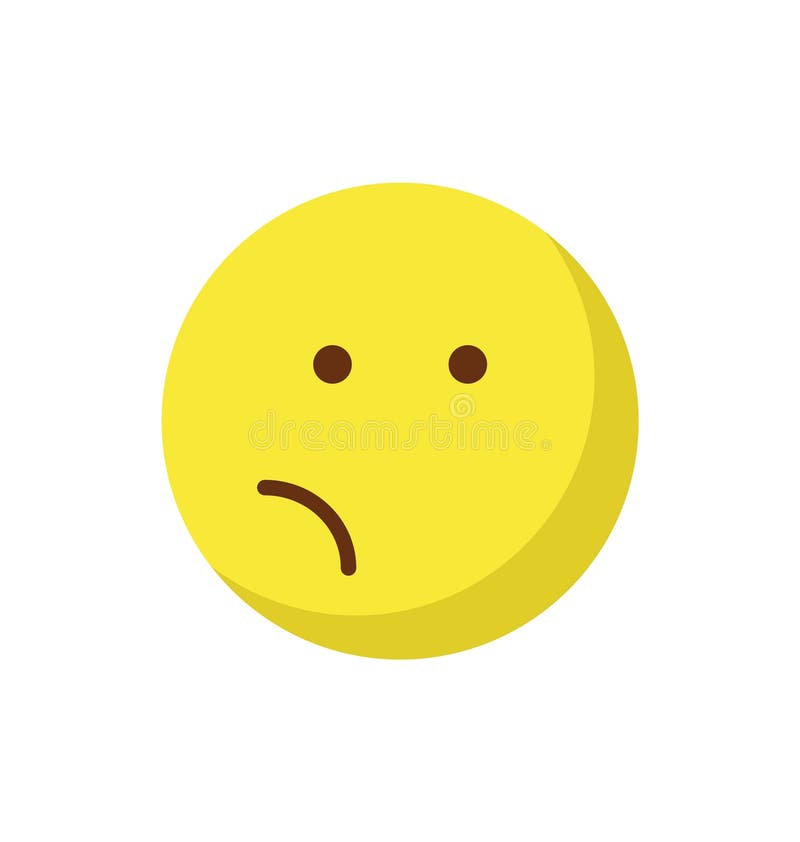 Bemused Face, Emoticons Color Vector Icon Which Can Edit Easily Stock ...