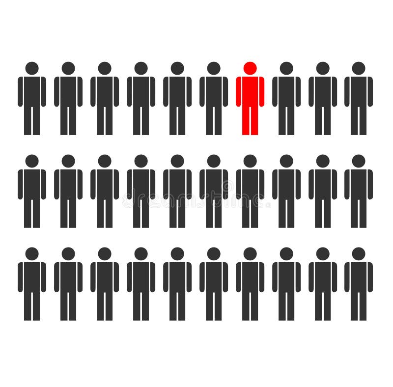 One Person Infected in Group Stock Vector - Illustration of infected ...