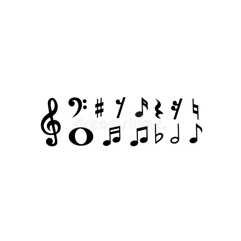 Music Note Font Stock Illustrations – 2,093 Music Note Font Stock ...