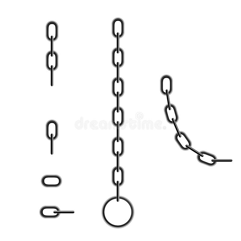 Chain. the Elements of the Chain. Vector Illustration Stock ...