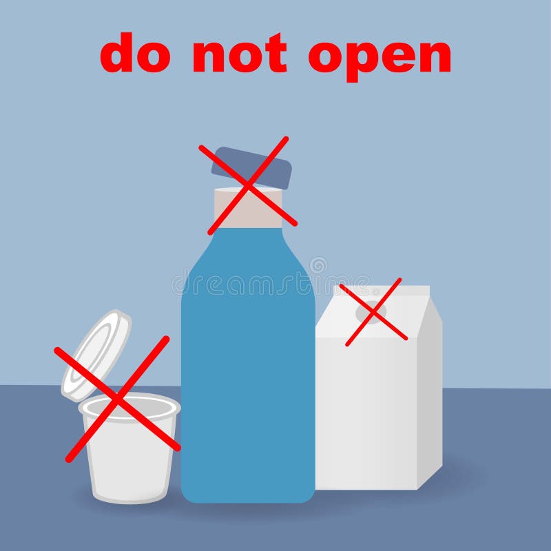 Do Not Open the Lid of the Products Stock Vector - Illustration of ...