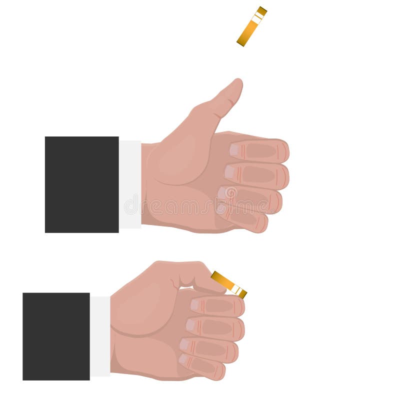 Toss a Coin. Heads or Tails. Vector Illustration Stock Vector ...