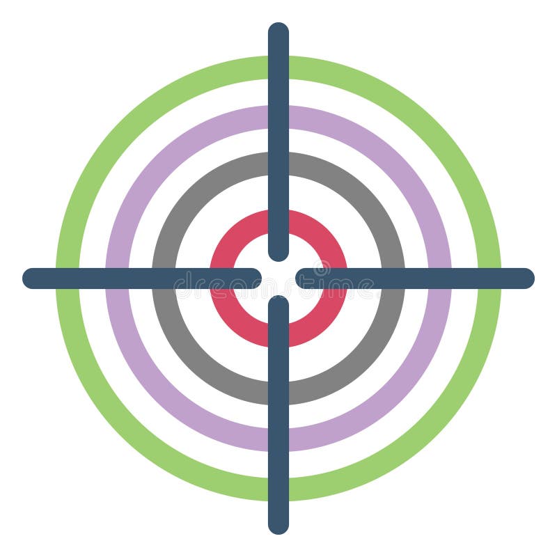Bullseye Color Vector Icon Which Can Easily Modify or Edit Stock Vector ...