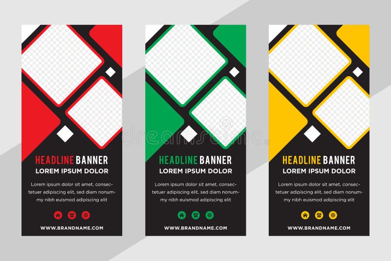 Banner for Seminar, Layout for Placement of Photos Stock Vector ...