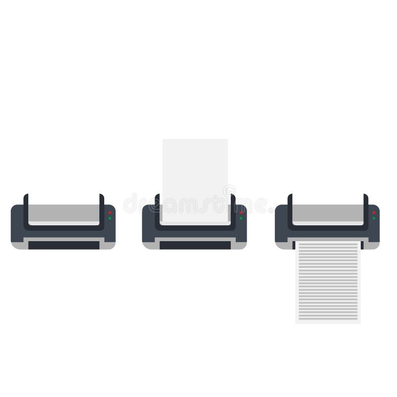 Printer. Document Printing. Vector Illustration Stock Vector ...