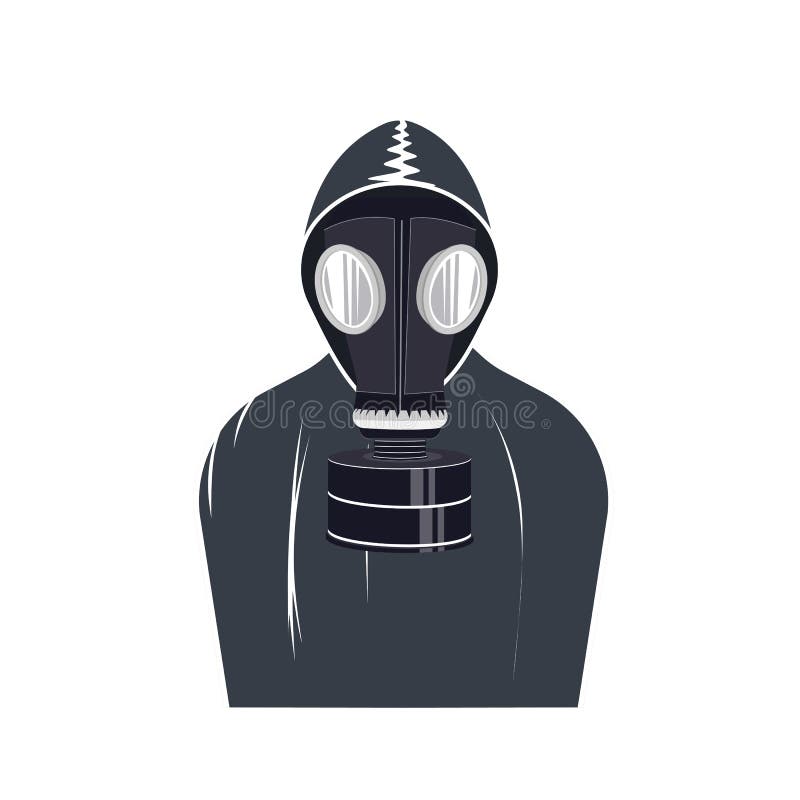 Gas Mask. Masked Man. Vector Illustration Stock Vector - Illustration ...