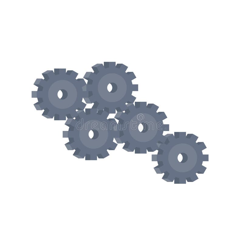 Gears. Engineering Mechanism, Vector Illustration Stock Illustration ...