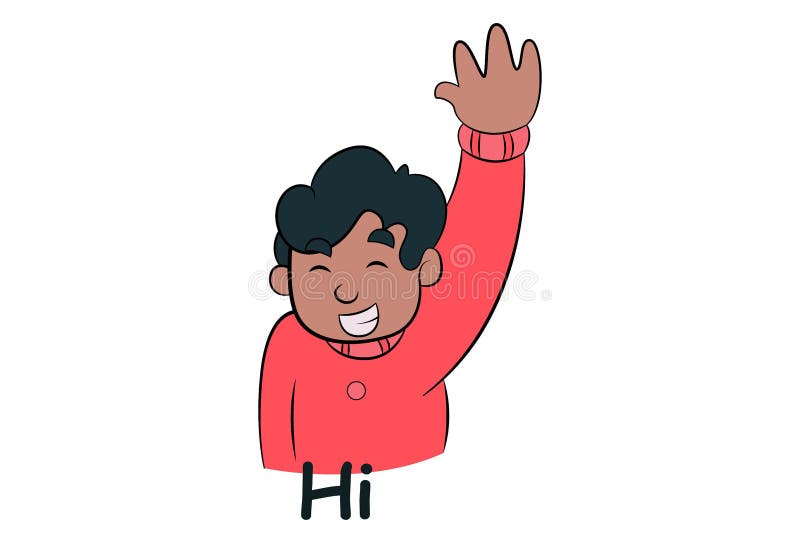Cartoon Boy Saying Hi Stock Illustrations – 121 Cartoon Boy Saying Hi ...
