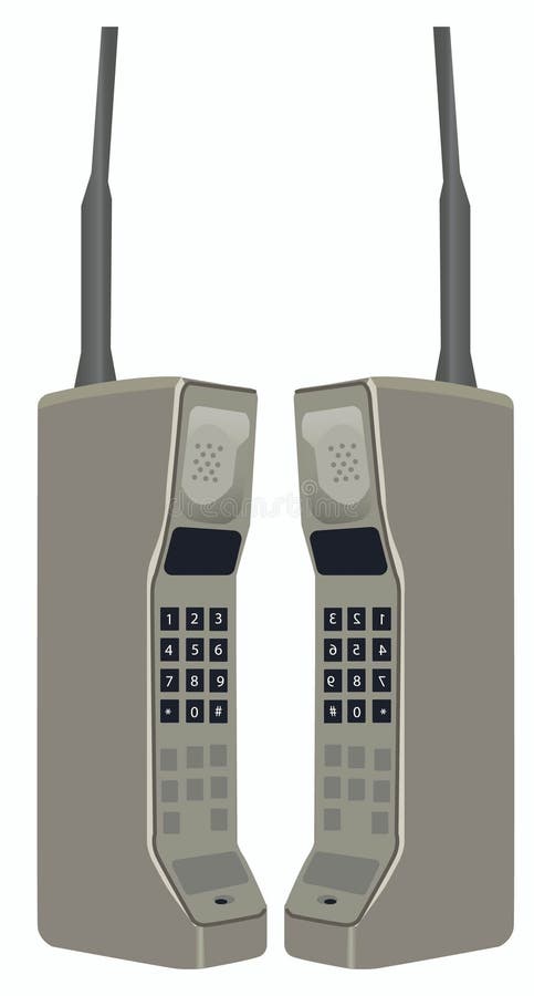The First Mobile Phone Design Stock Illustration - Illustration of ...