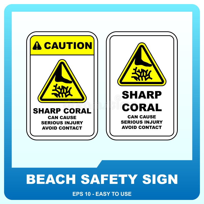 Beach Safety Sign To Guide Visitor Stock Vector - Illustration of rule ...