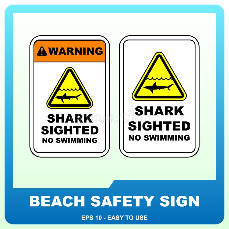 Beach Safety Sign To Guide Visitor Stock Vector - Illustration of obey ...