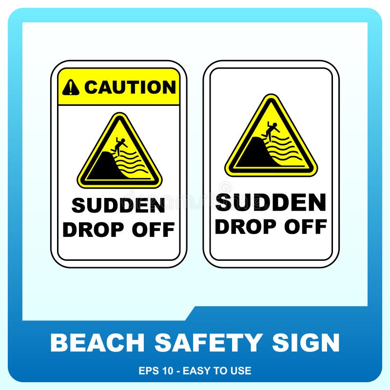 Beach Safety Sign To Guide Visitor Stock Vector - Illustration of guide ...