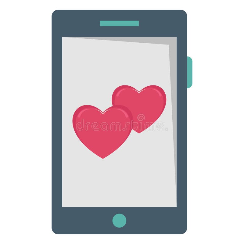 Romance Chat, Heart on Mobile Vector Icon Which Can Easily Modify or ...