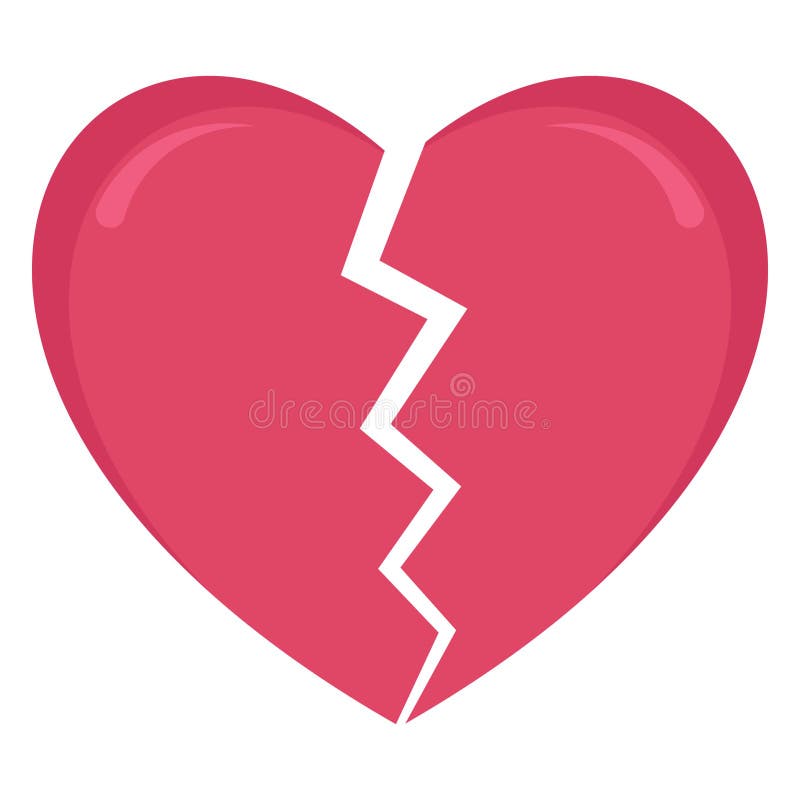 Heart Break, Break Vector Icon Which Can Easily Modify or Edit Stock ...