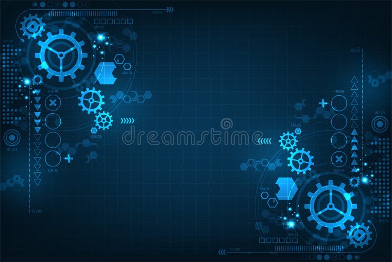 Technology Background for Gears in Mechanical Concepts. Stock Vector ...