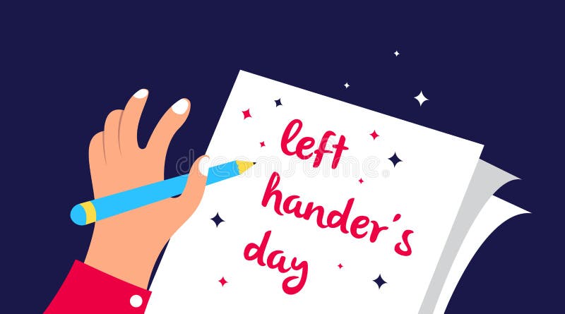 International Left Hander`s Day Illustration Stock Vector ...