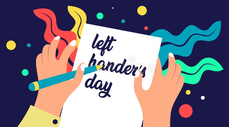 International Left Hander`s Day Illustration Stock Vector ...