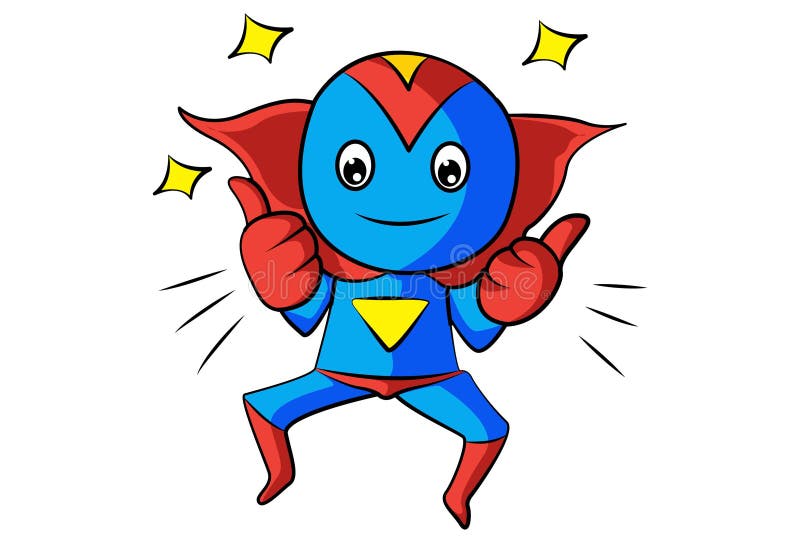 Vector Cartoon Illustration of Hero Stock Vector - Illustration of ...