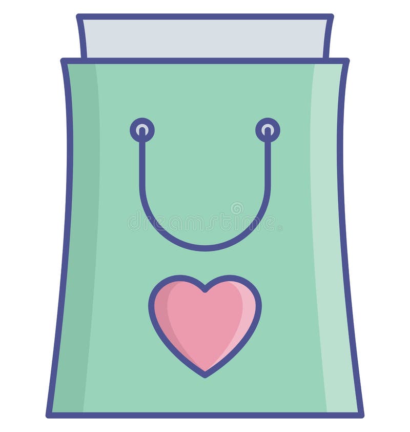Gift Bag Fill Vector Icon Which Can Easily Modify or Edit Stock Vector ...