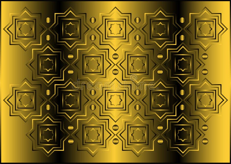 The Geometric Pattern with Gold Lines Seamless Vector Stock ...