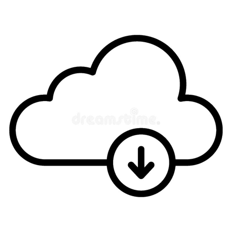 Cloud Download Glyph Style Vector Icon Which Can Easily Modify or Edit ...