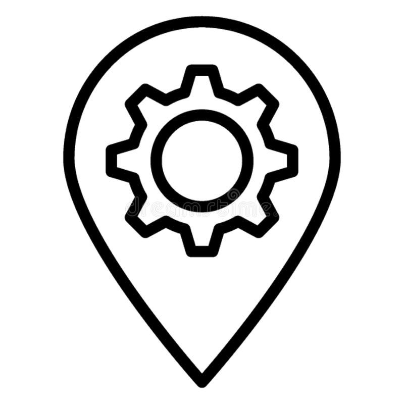 Cog Glyph Style Vector Icon Which Can Easily Modify or Edit Stock ...