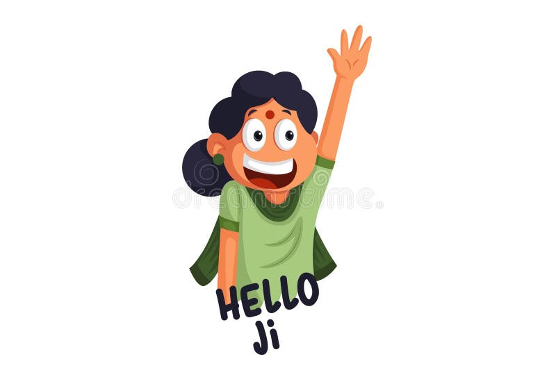 Cartoon Woman Saying Hello Stock Illustrations – 398 Cartoon Woman ...