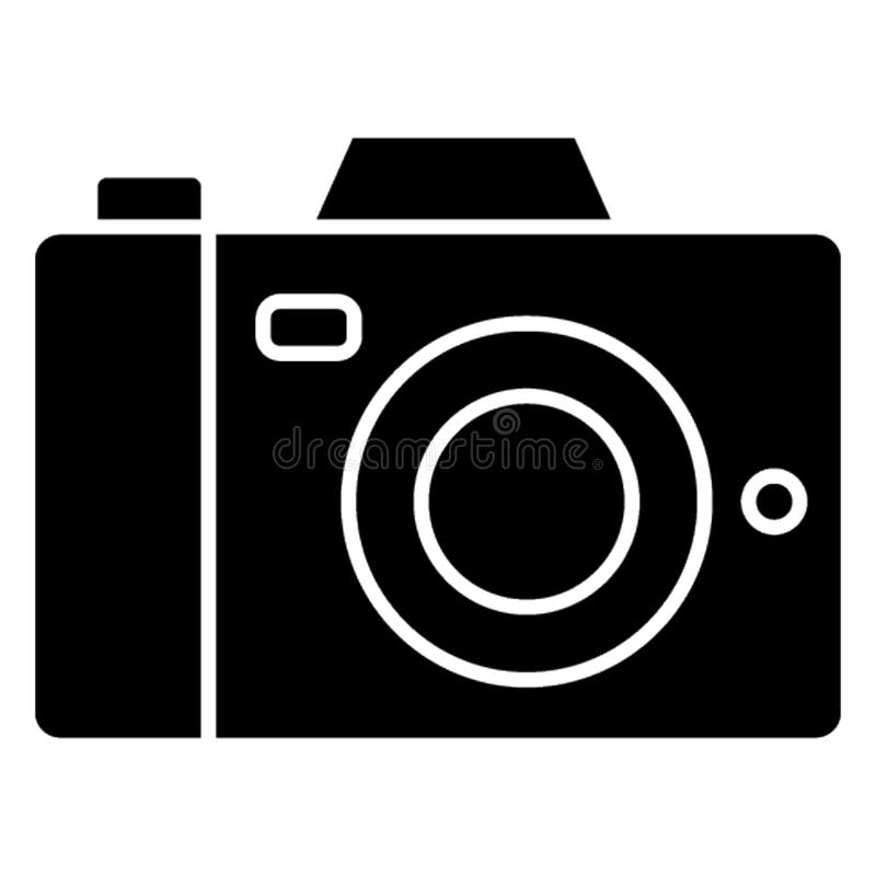 Camera Glyph Style Vector Icon Which Can Easily Modify or Edit Stock ...