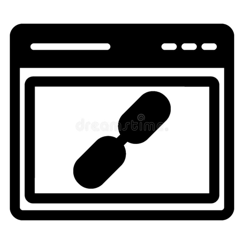 Link Glyph Style Vector Icon Which Can Easily Modify or Edit Stock ...