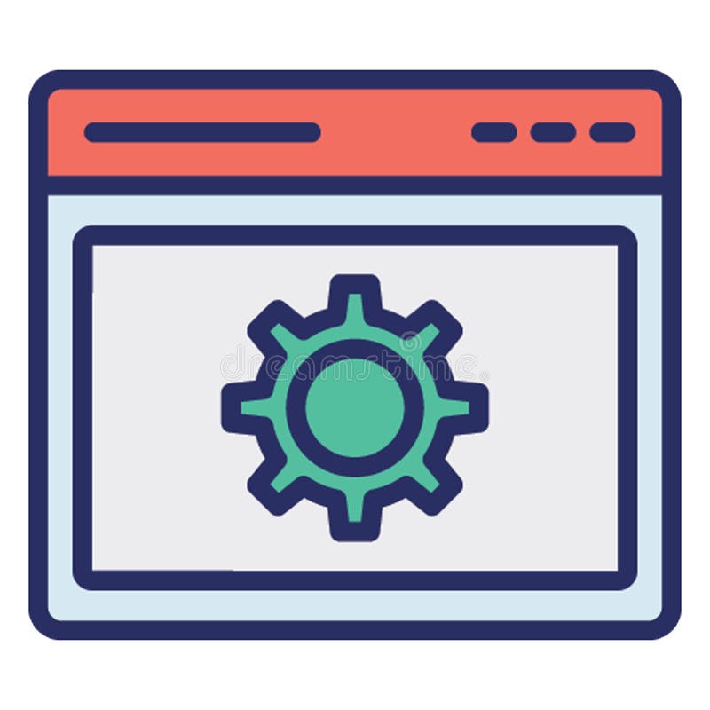 Cog Glyph Style Vector Icon Which Can Easily Modify or Edit Stock ...