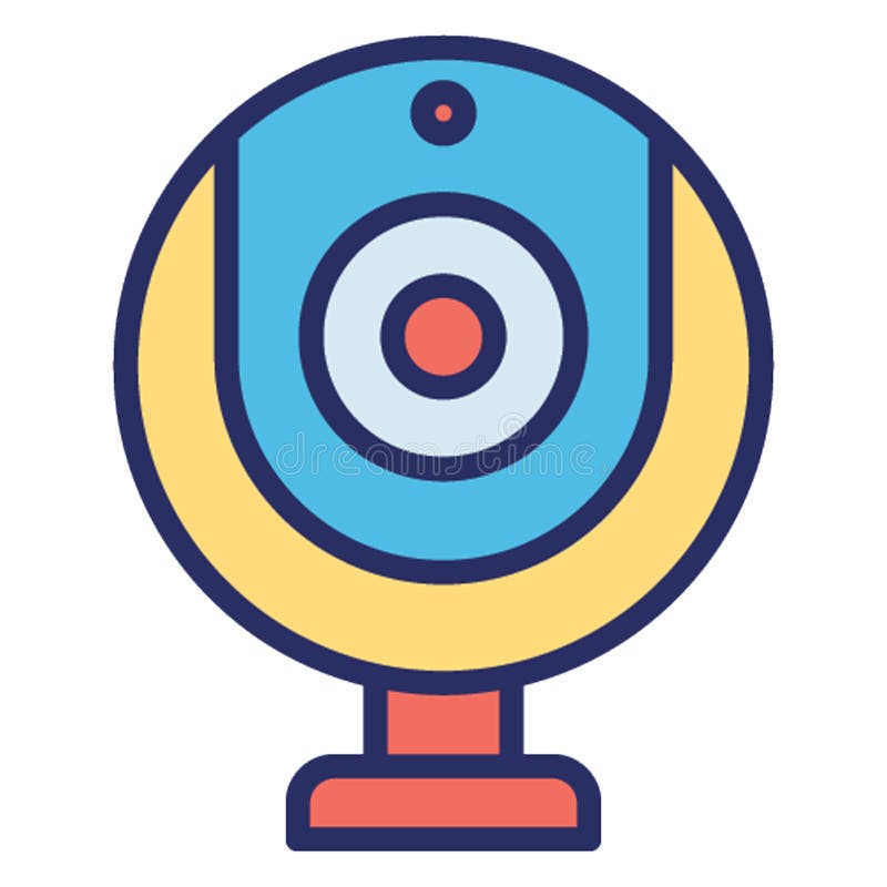 Computer Camera Glyph Style Vector Icon Which Can Easily Modify or Edit ...