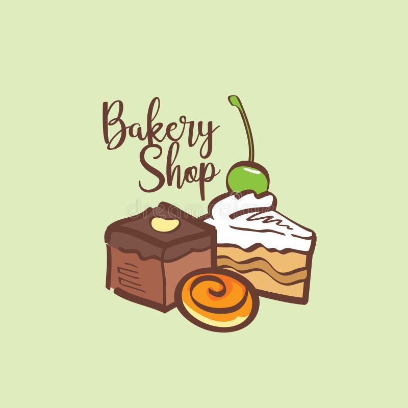 Bakery Shop Logo Vector Design Stock Vector - Illustration of sweet ...