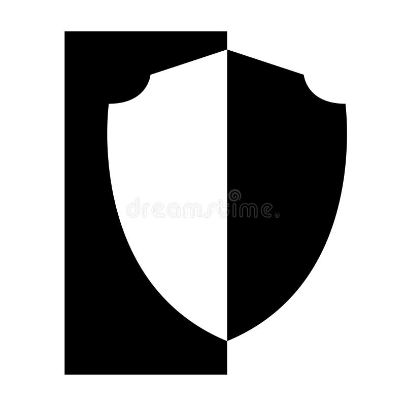 Flat Shield Vector Design Iconic Stock Vector - Illustration of ...
