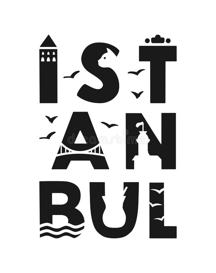 Istanbul. Poster Design for the Istanbul City, Turkey Stock Vector ...