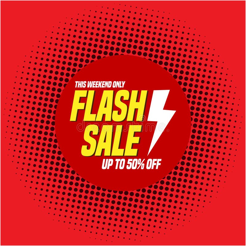 Flash Sale Bright Banner Design Template. One Day Sale, Friday Special ...