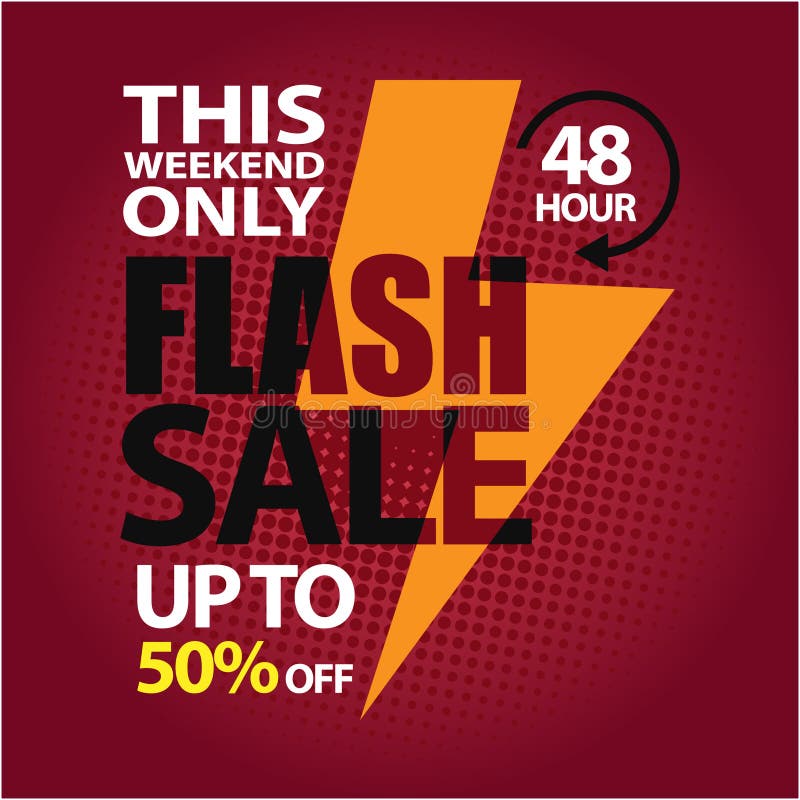 Flash Sale Bright Banner Design Template. One Day Sale, Friday Special ...