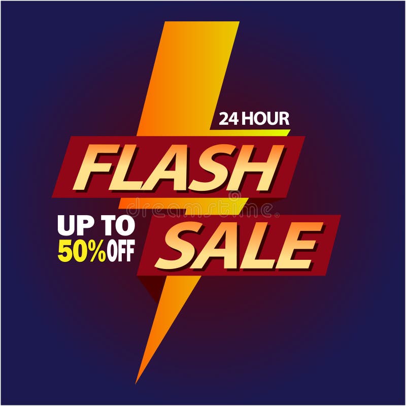 Flash Sale Bright Banner Design Template. One Day Sale, Friday Special ...