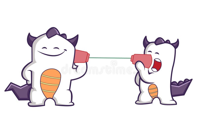 Vector Cartoon Illustration Of White Monster Stock Vector ...