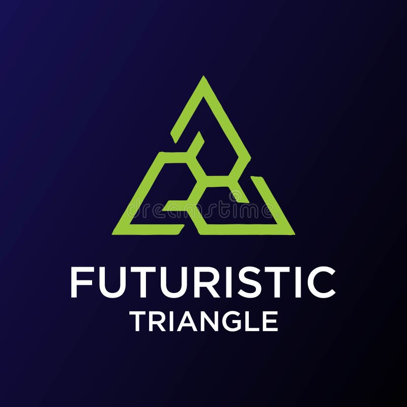 Futuristic Triangle Chain Logo Design Inspiration Stock Vector ...