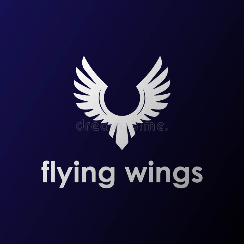 Abstract Angel Falcon Eagle Hawk Bird Wing Wings Stock Illustration ...