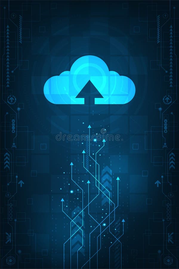 Cloud Interface that Shows Data Uploading To the Internet. Stock Vector ...